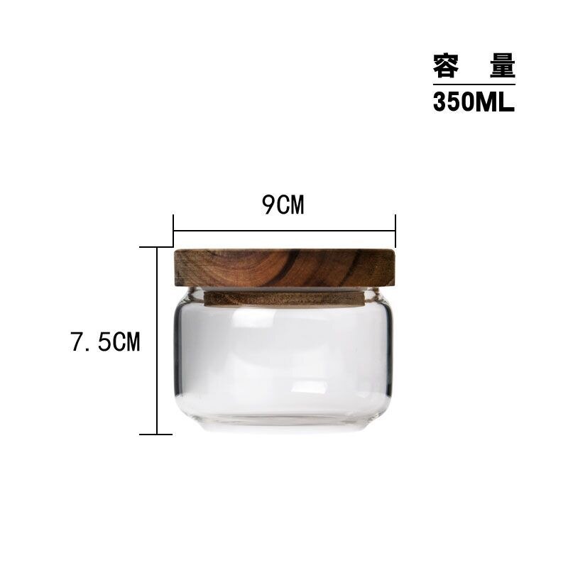 Storage tank Transparent lid glass sealed jar acac... – Grandado