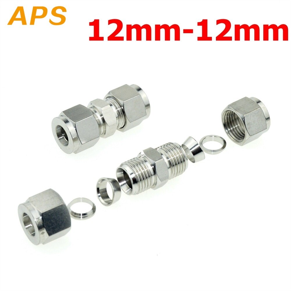 2Pcs 12mm-12mm Double Ferrule Tube Straight Compre... – Grandado