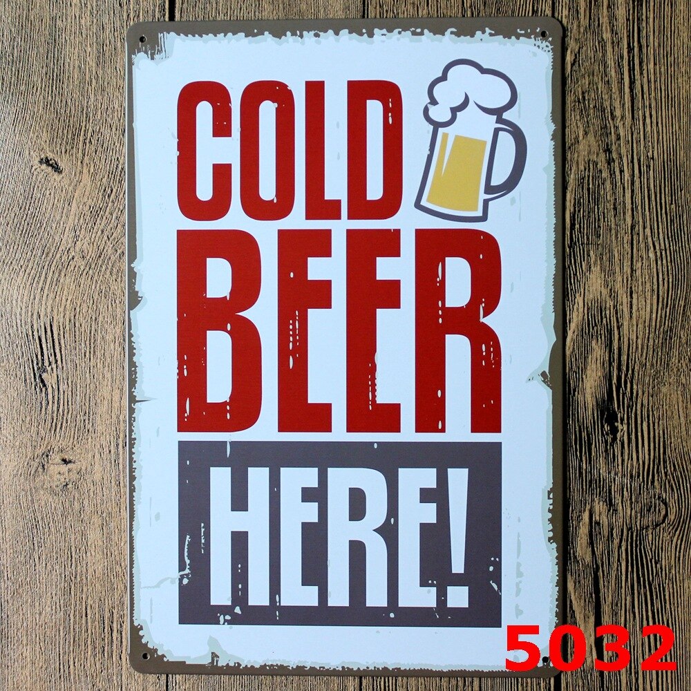 Vintage Metal Tin Signs Wine Beer Cheers Retro Pla... – Grandado