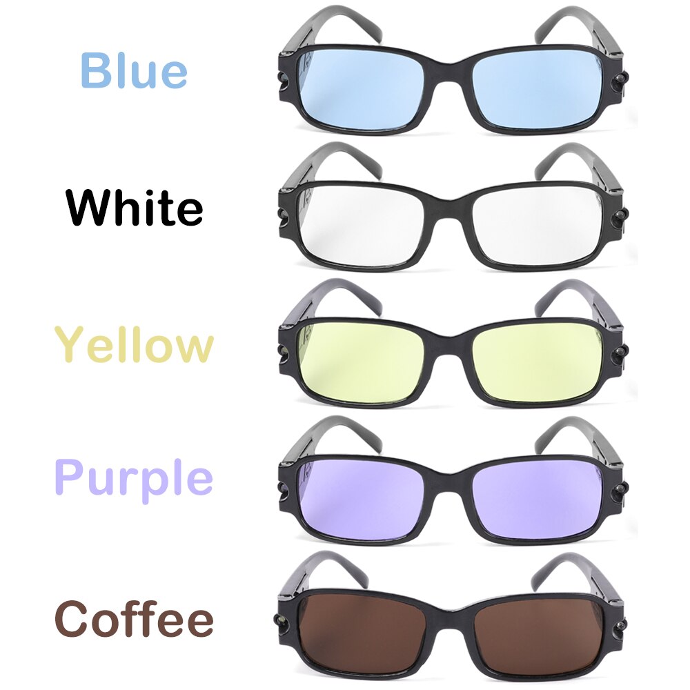 LED Light Reading Glasses Clear Spring Hinge Night... – Grandado