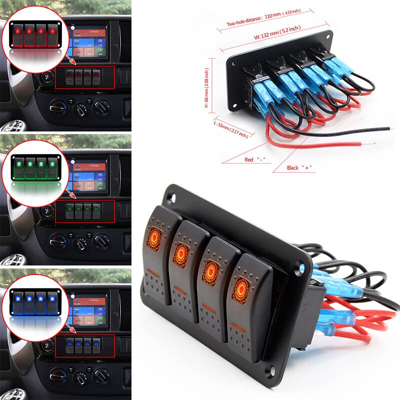 Schakelaar Universele Auto Switch 12 V/24 V Carava... – Vicedeal