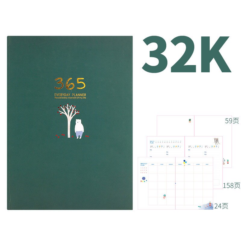 365 Days DIY Notebook Agenda A6 Diary Monthly Week... – Grandado