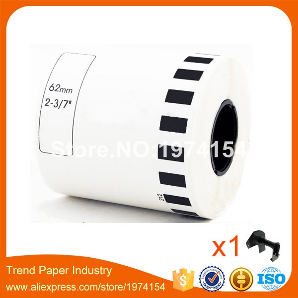 1x Roll Brother Compatibele Labels clear transpara... – Grandado