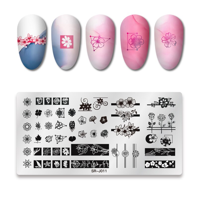 1Pcs Nail art Stempel Nagel Stanzen Vorlage Blumen... – Vicedeal