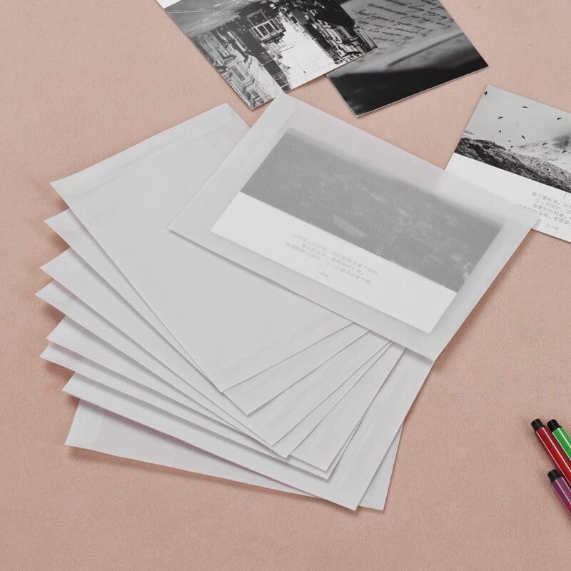 200Pcs Translucent Blank White Parchment Paper Env... – Vicedeal