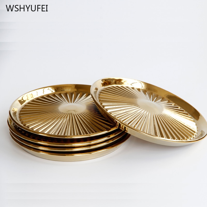 Direct marketing ceramic filter plate gold plated ... – Grandado