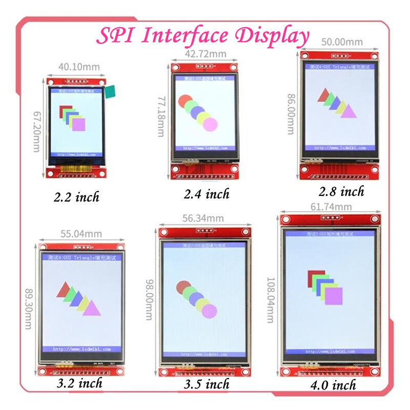 Interface LCD SPI, écran tactile 2.4/2.8/3.2/3.5/4... – Grandado