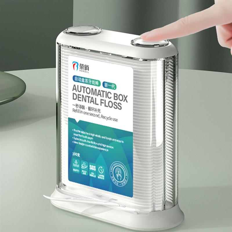 1 Box 100Pcs Disposable Floss Picks Automatical Bo... – Grandado