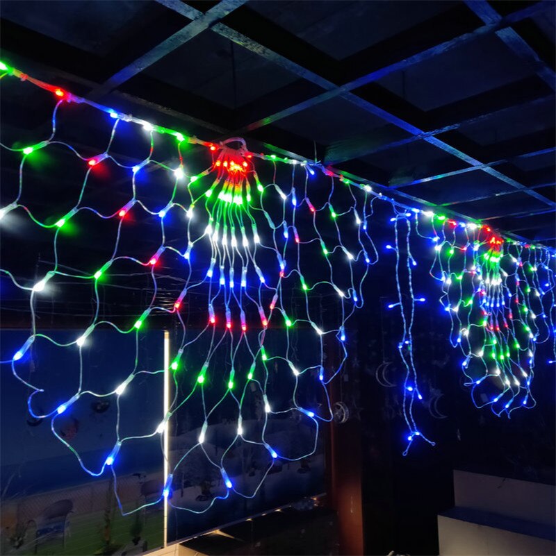 Peacock Net Lamp Colorful Spider Web Led Fairy Str... – Vicedeal