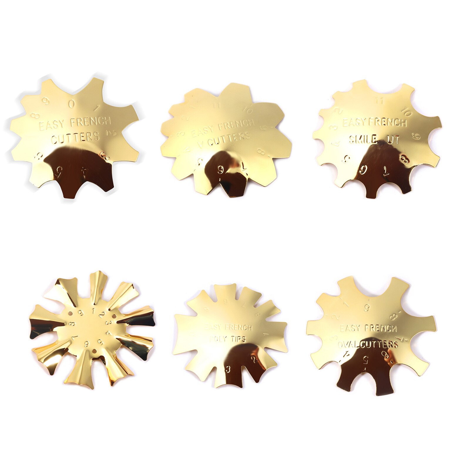 6Pcs Rvs Molding Nail Sjablonen Nail Plaat Diy Fre... – Grandado