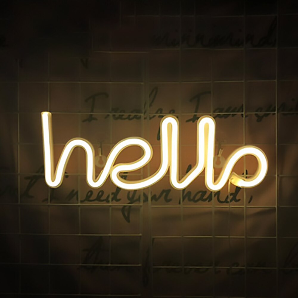 Hello Neon Sign Licht Letters Neon Decoraties Lamp... – Vicedeal