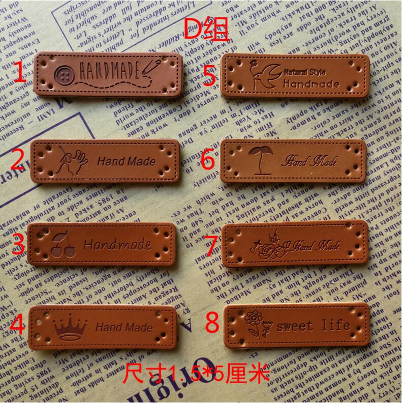 20 pcs PU Leather Label Rectangle Light Brown Sewi... – Grandado