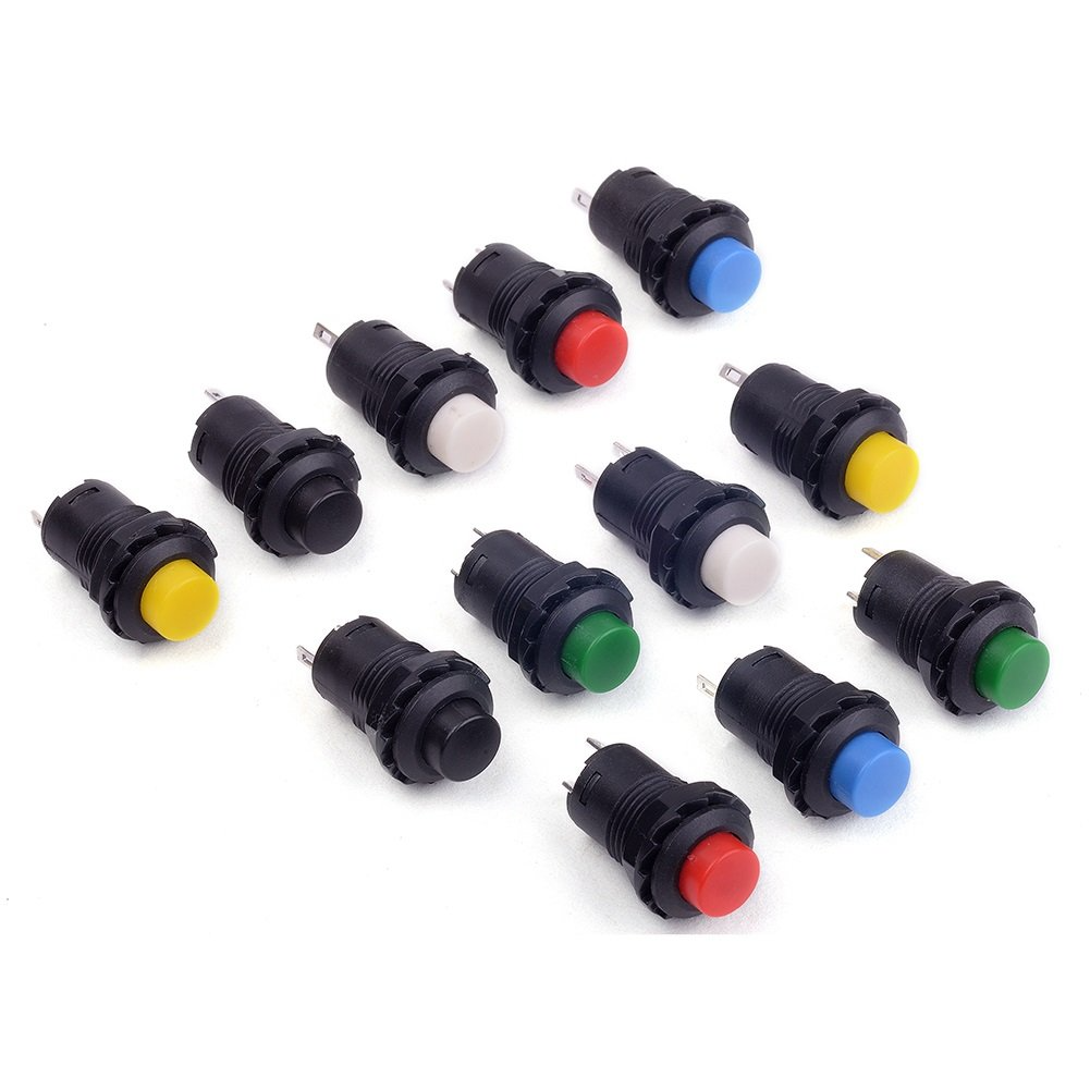Cylewet 12Pcs 12mm Self-Locking Latching Push Butt... – Grandado