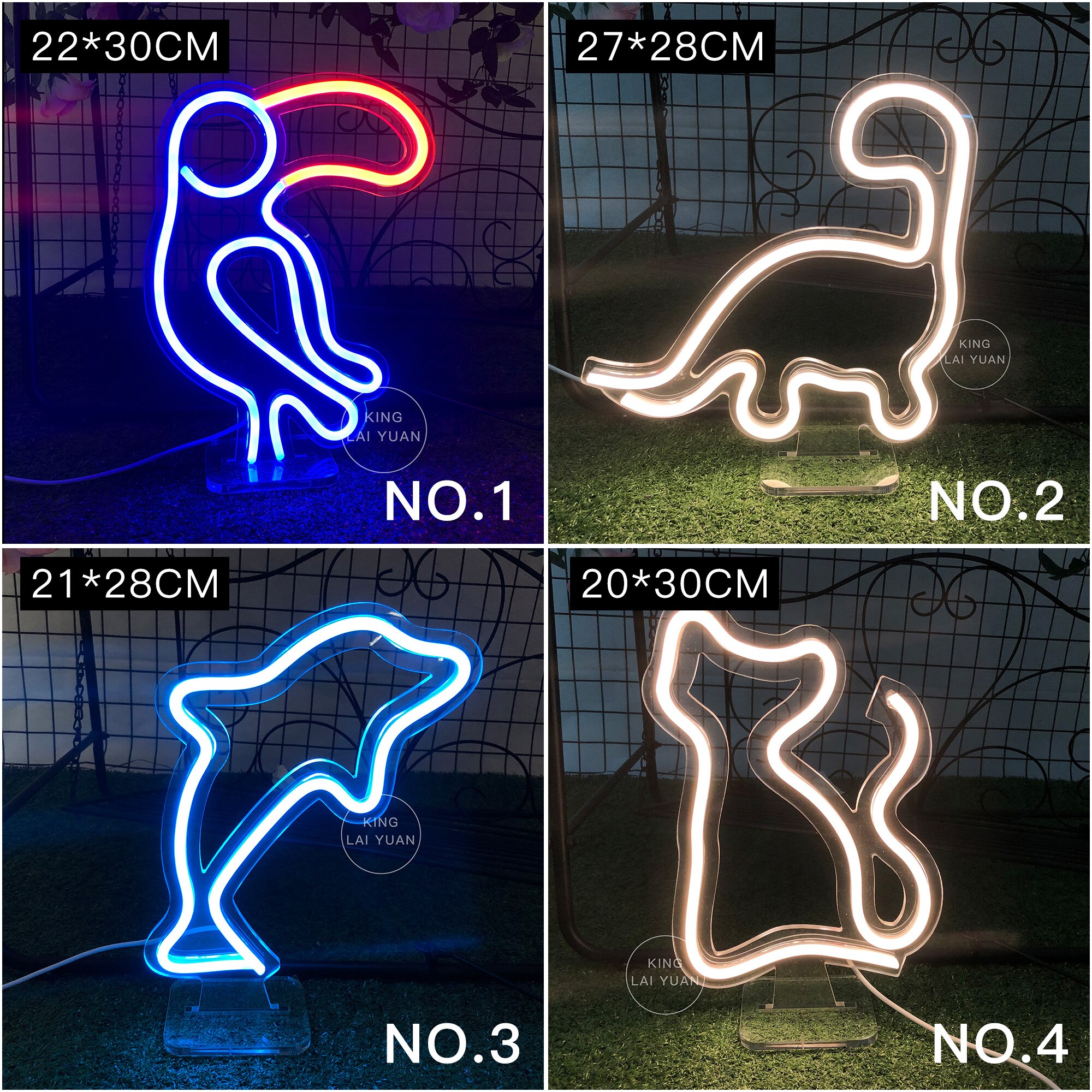 Flamingo neon signboard pink neon light USB-operat... – Grandado