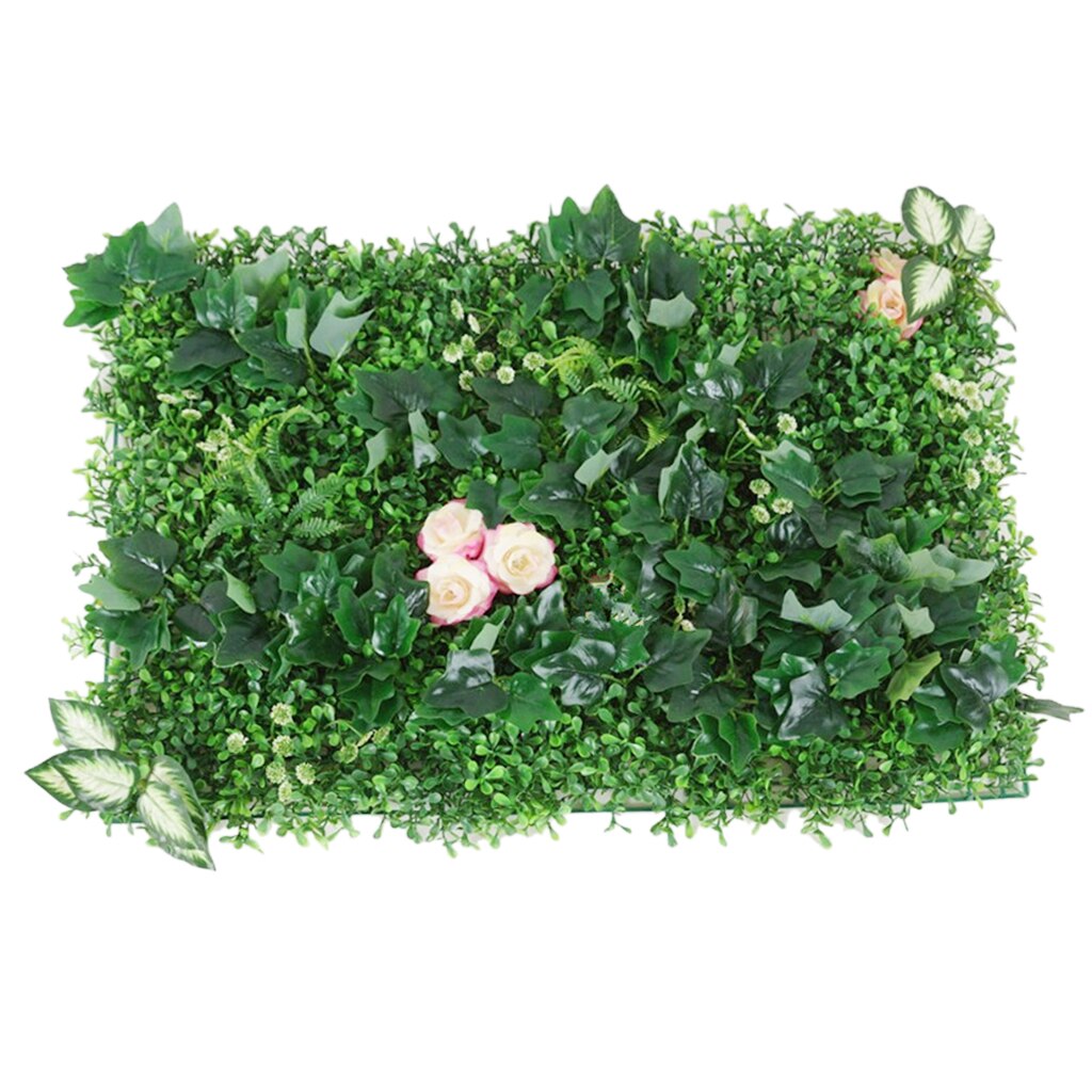 Artificial Grass Flower Mat Foliage Plants Panels ... – Vicedeal