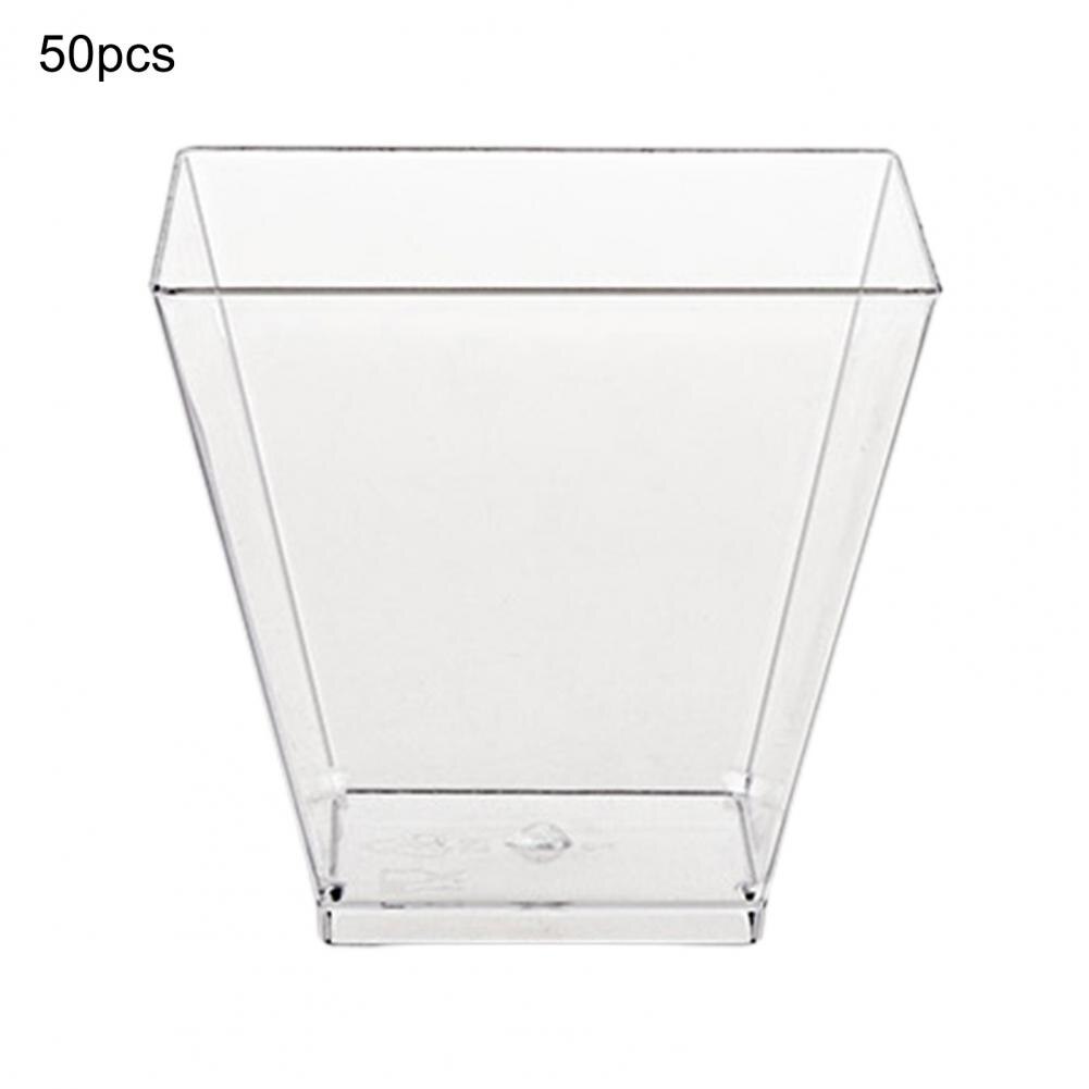 50Pcs Useful Dessert Cups Safe Mousse Cups Transpa... – Vicedeal