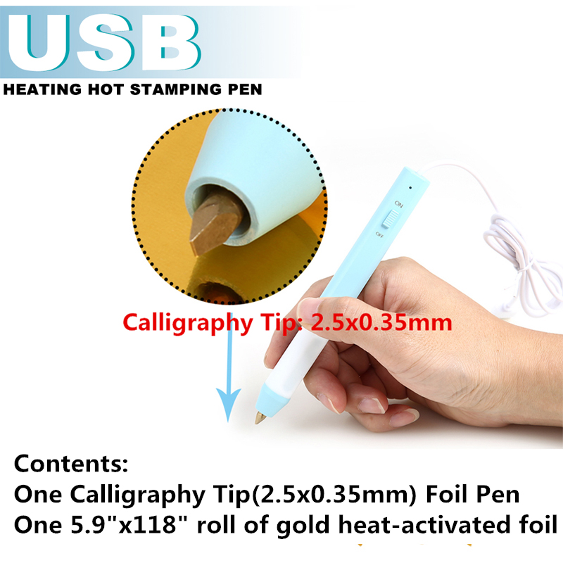 QWELL All-in-one Kit Heat Foil Pen Slim Handle Hea... – Vicedeal