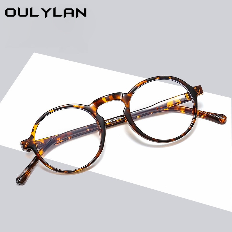 Oulylan Vintage Round Glasses Frame Women Men Blac... – Grandado