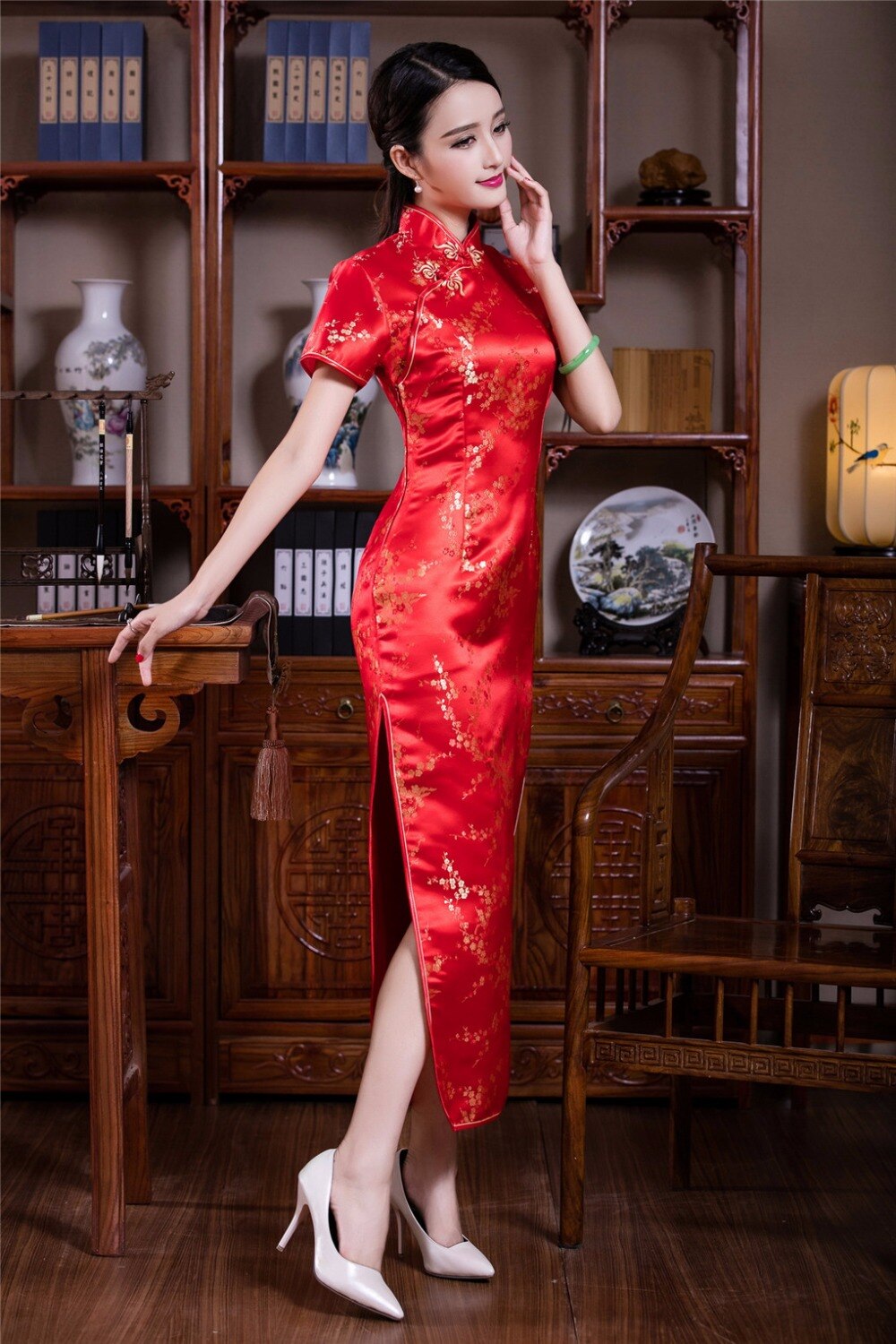 Shanghai Story chinese traditional dress Long Qipa... – Grandado