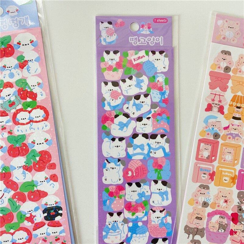 Ins Cute Cat Butterfly Bear Sticker DIY Scrapbooki... – Grandado