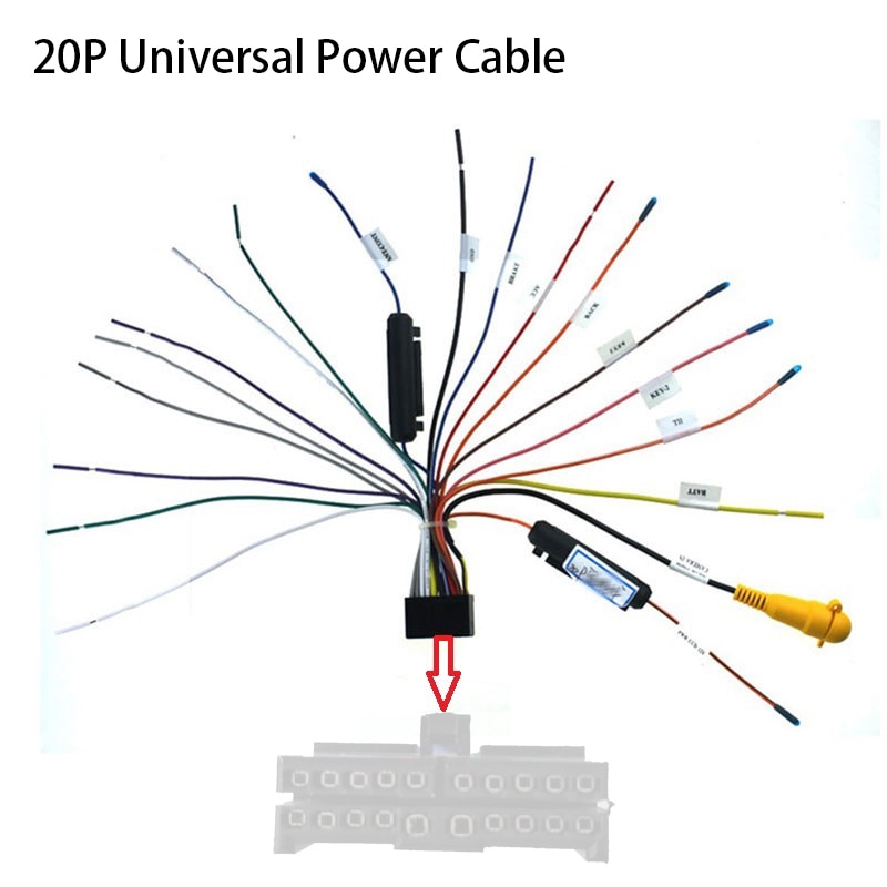 20 Pin Auto Universele Dvd Radio Iso Wire Power Ca... – Vicedeal