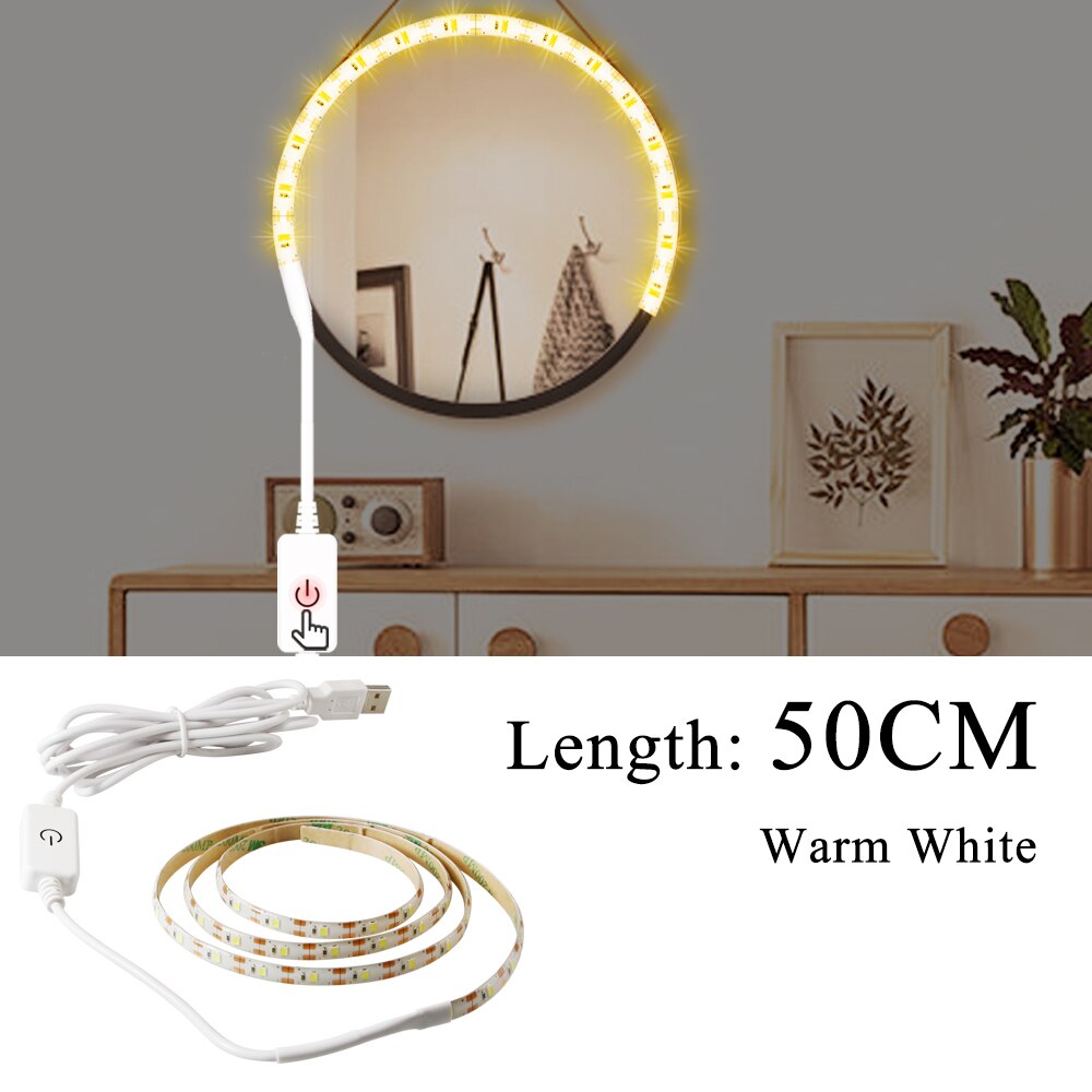 USB Makeup Mirror Lamp Strip 5V LED Cosmetic Light... – Grandado