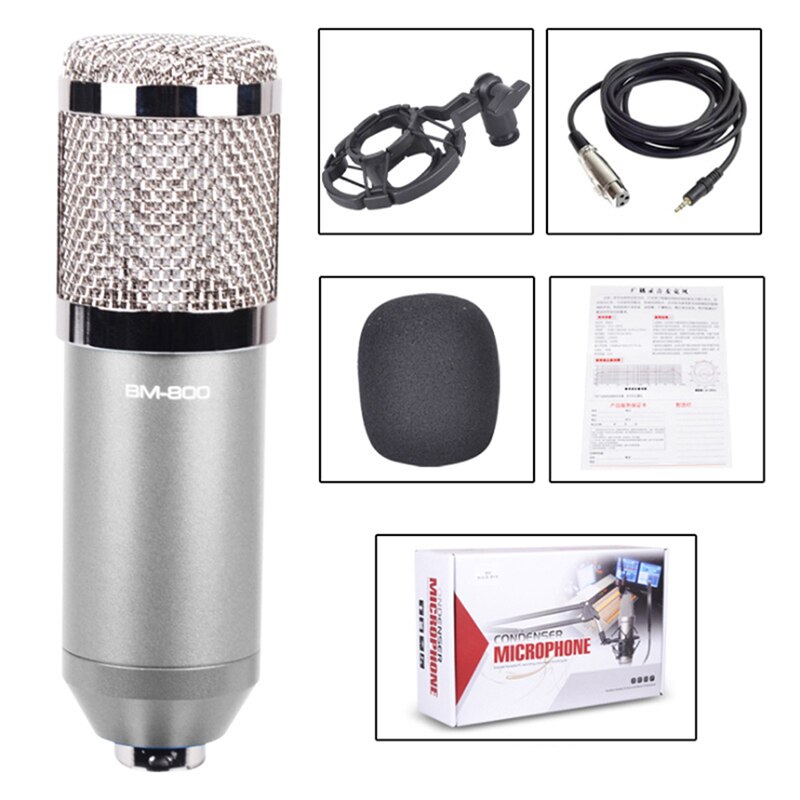 3.5MM BM800 Dynamic Condenser Wired Microphone Mic... – Grandado