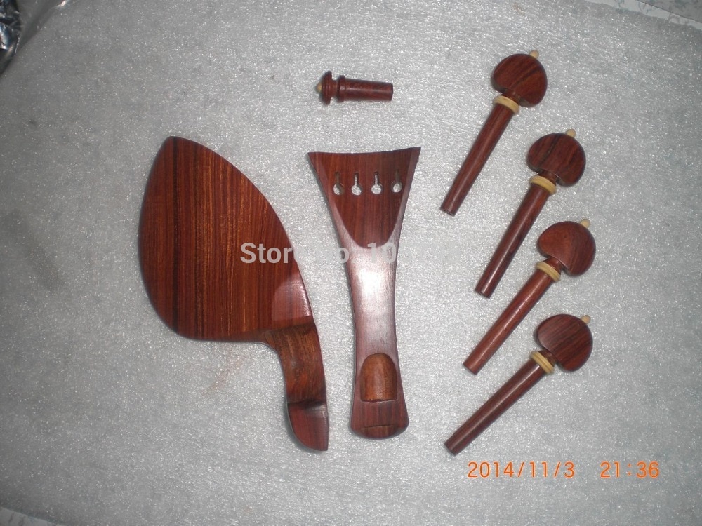 1 Set Best Rose Wood Violin fitting with Chin rest... – Grandado
