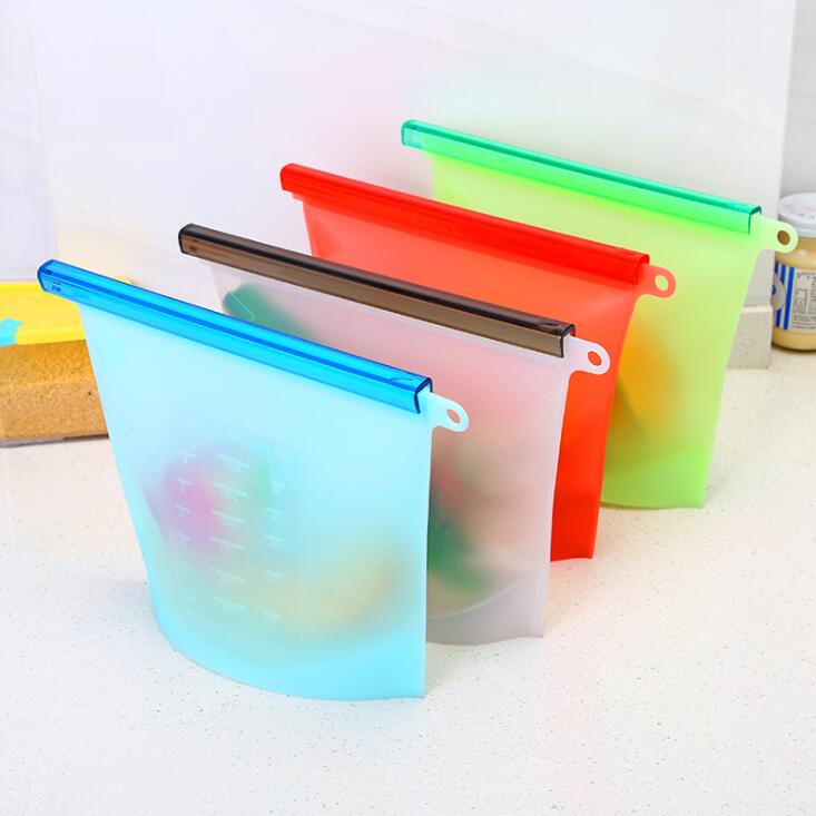 1000/1500ml Reusable Silicone Food Bag Storage Bag... – Vicedeal