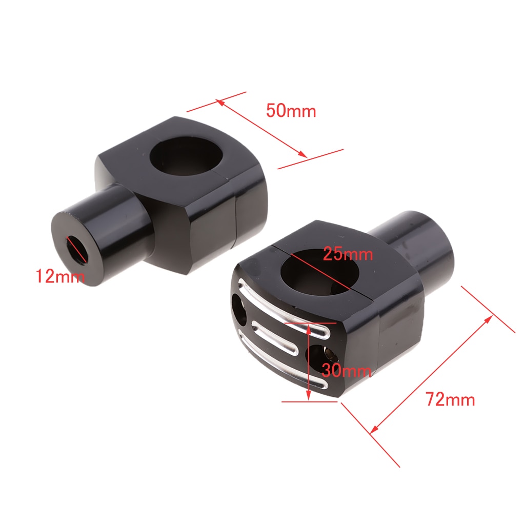 CNC Motorcycle 25mm 1'' Handlebar Risers U... – Grandado