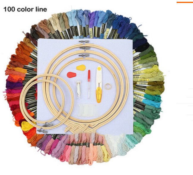 50 100 Colors Embroidery Skeins Sewing Kit Embroid... – Grandado