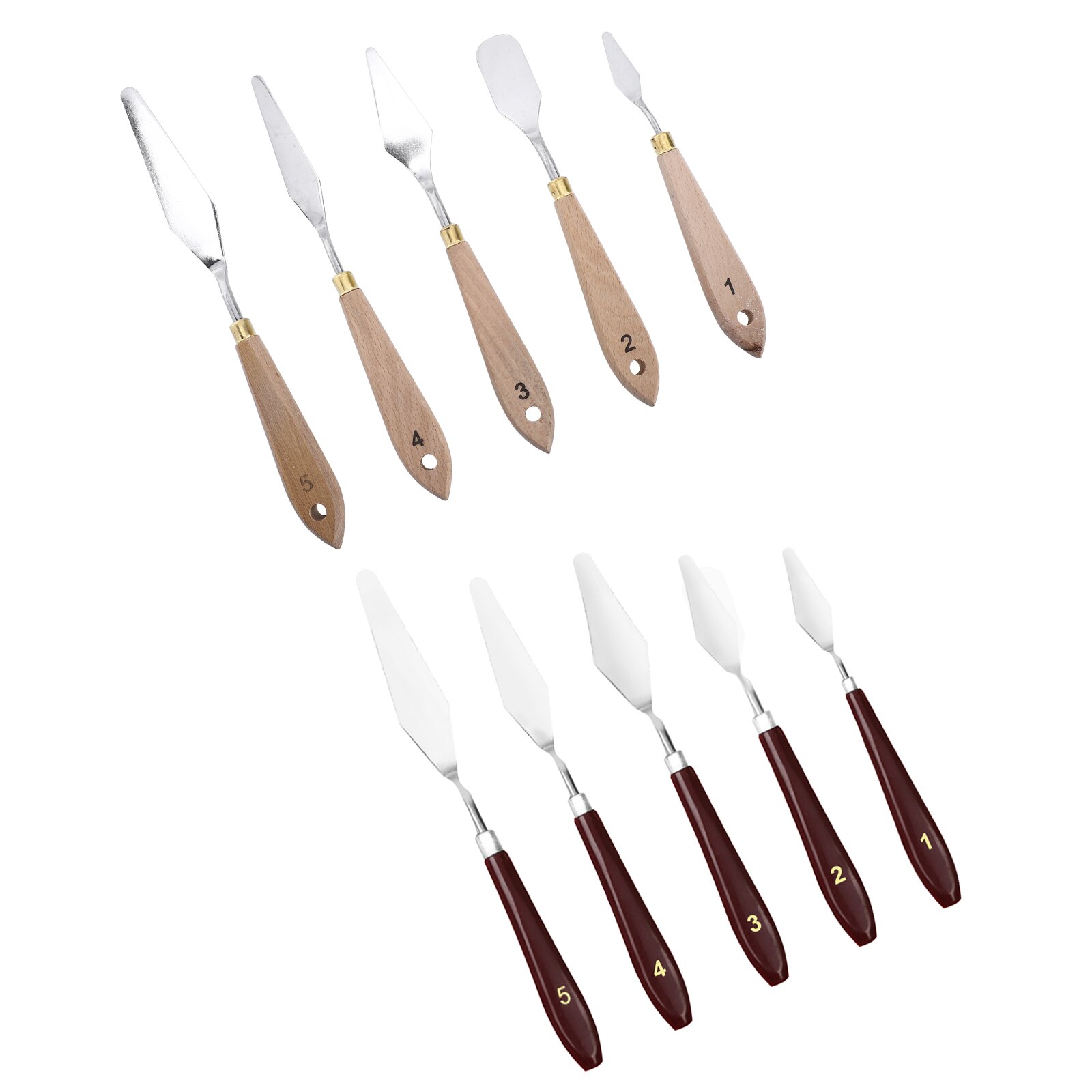 10pcs Painting Knives Wooden Handle Painting Knive... – Grandado