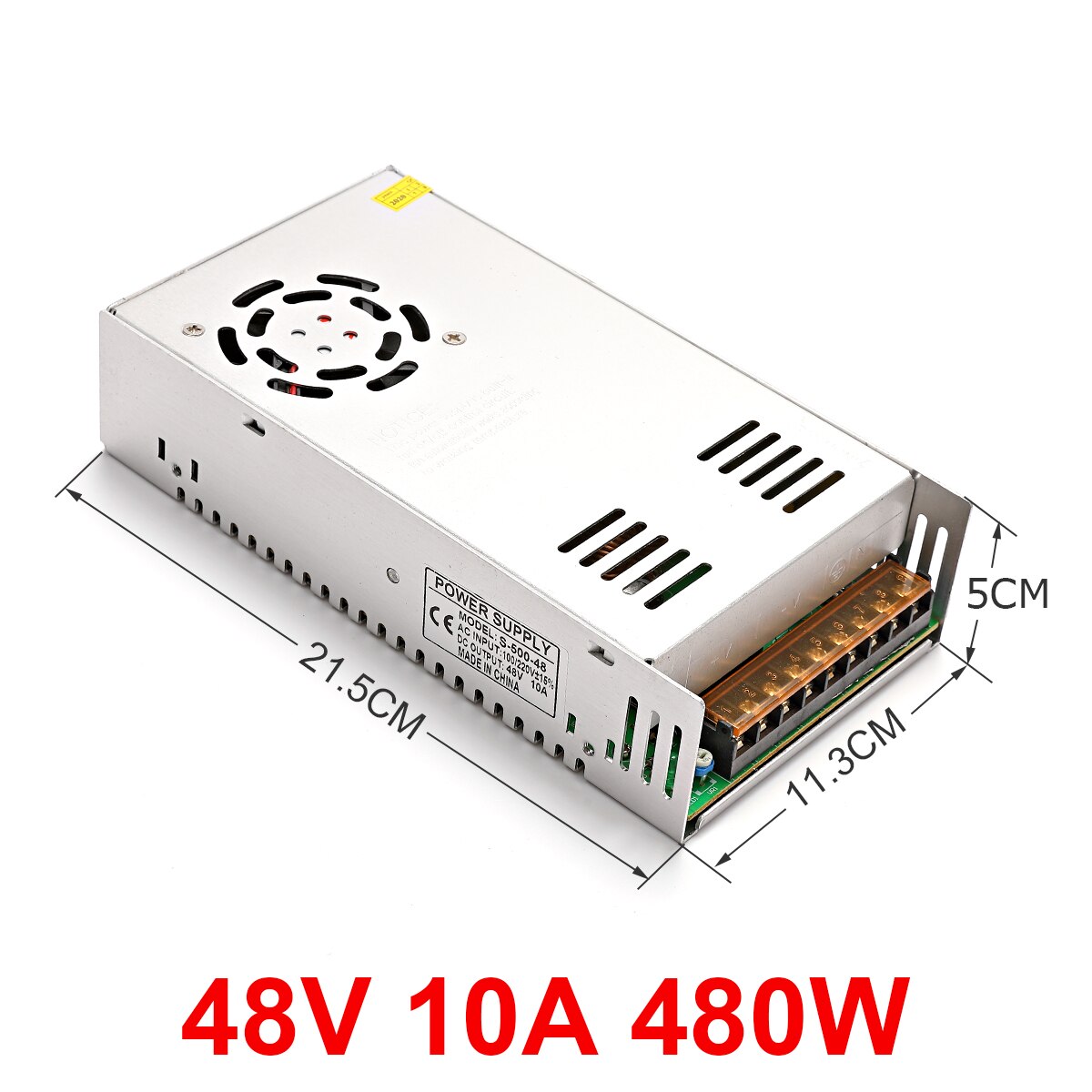48V 10A 480W power supply AC/DC switching power su... – Grandado