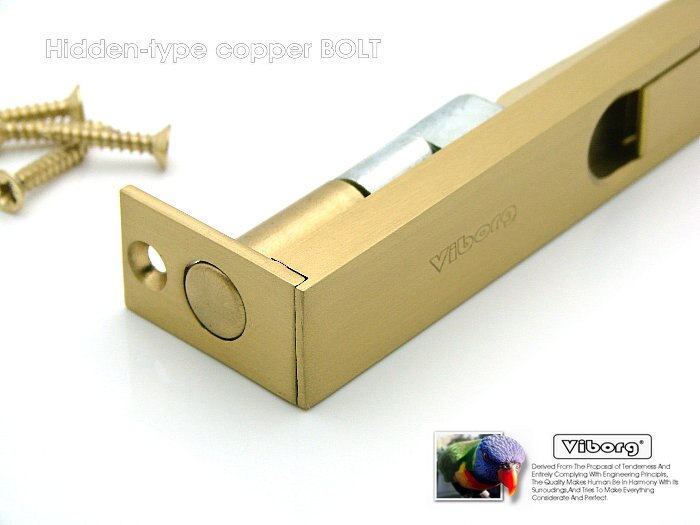 VIBORG 20CM (8") Luxury Brass Door Bolt Security D... – Grandado