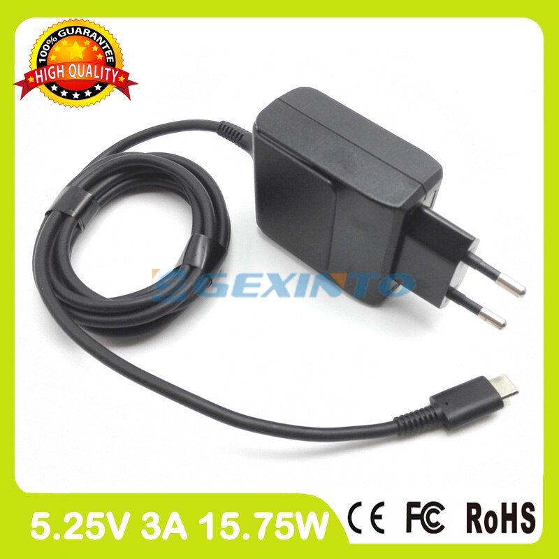 5.25V 3A USB-C TYPE-C Ac Adapter Tablet Battery Ch... – Grandado