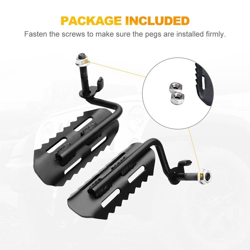 1 Pair of Door External Foot Pedal Rest Pedal Zigz... – Grandado