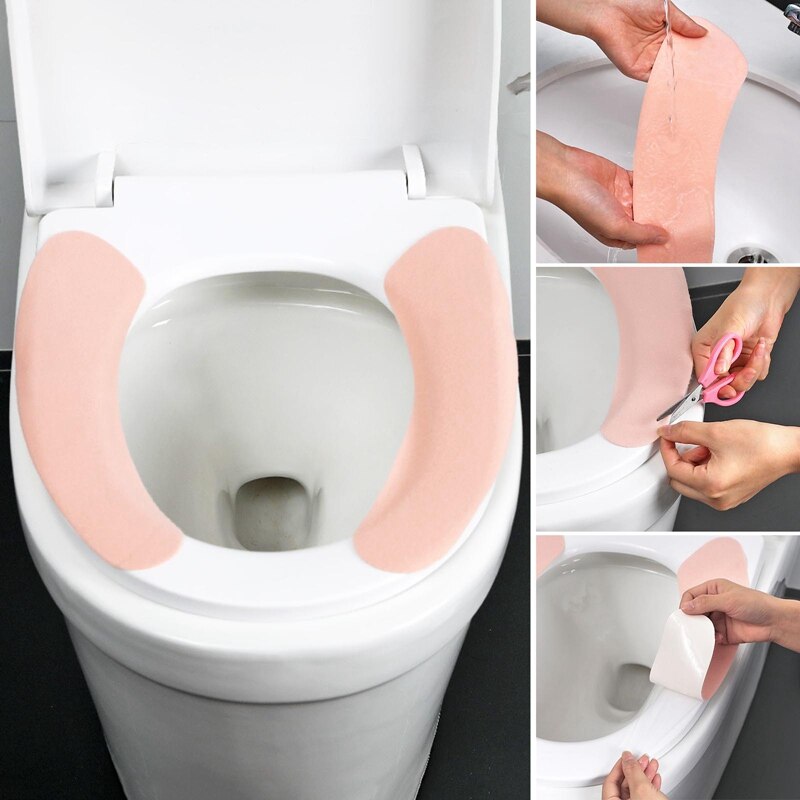 1 Pair Bathroom Sticky Toilet Mat Seat Cushion Wat... – Grandado