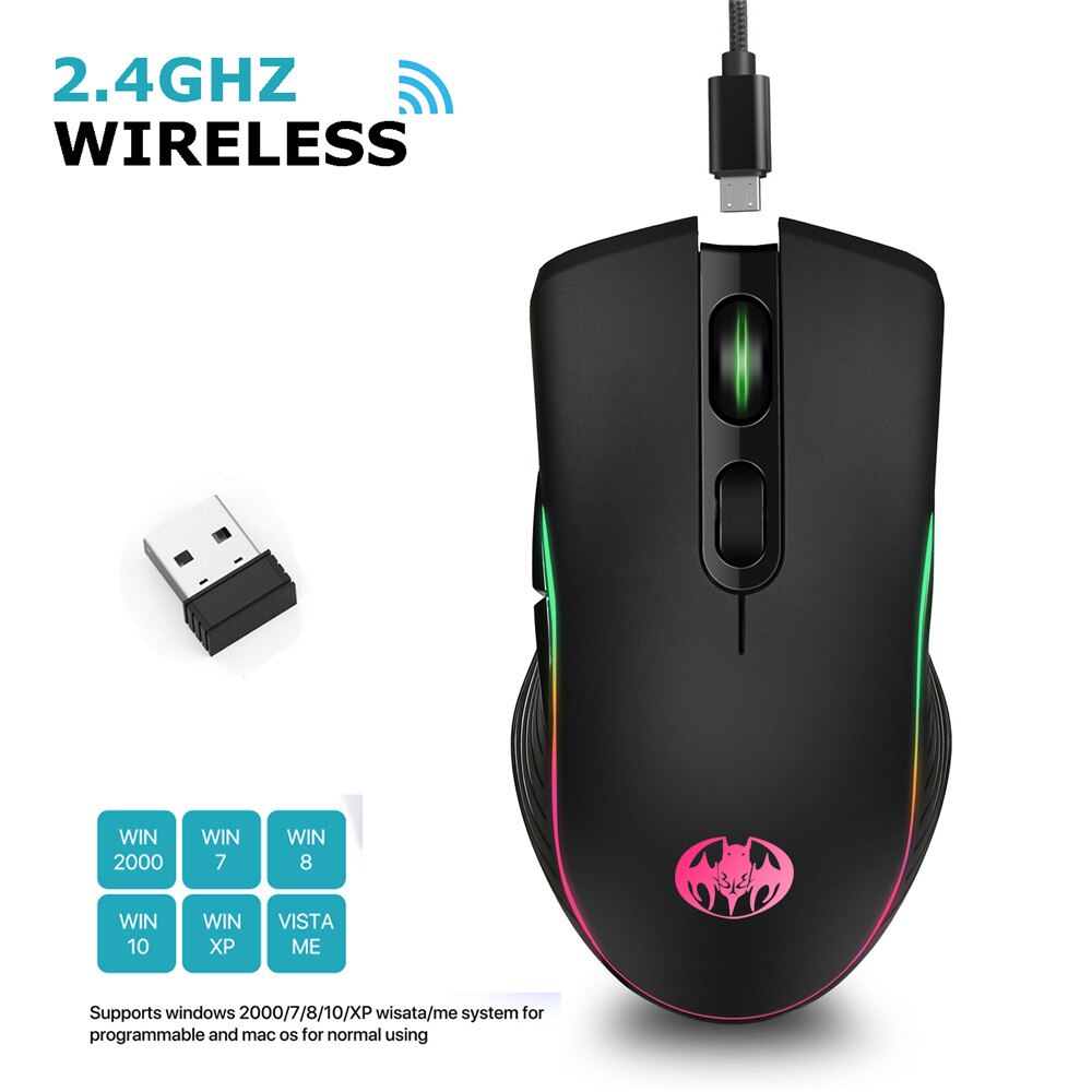 Wireless Gaming Mouse 1600DPI 12000FPS 7 Buttons R... – Grandado