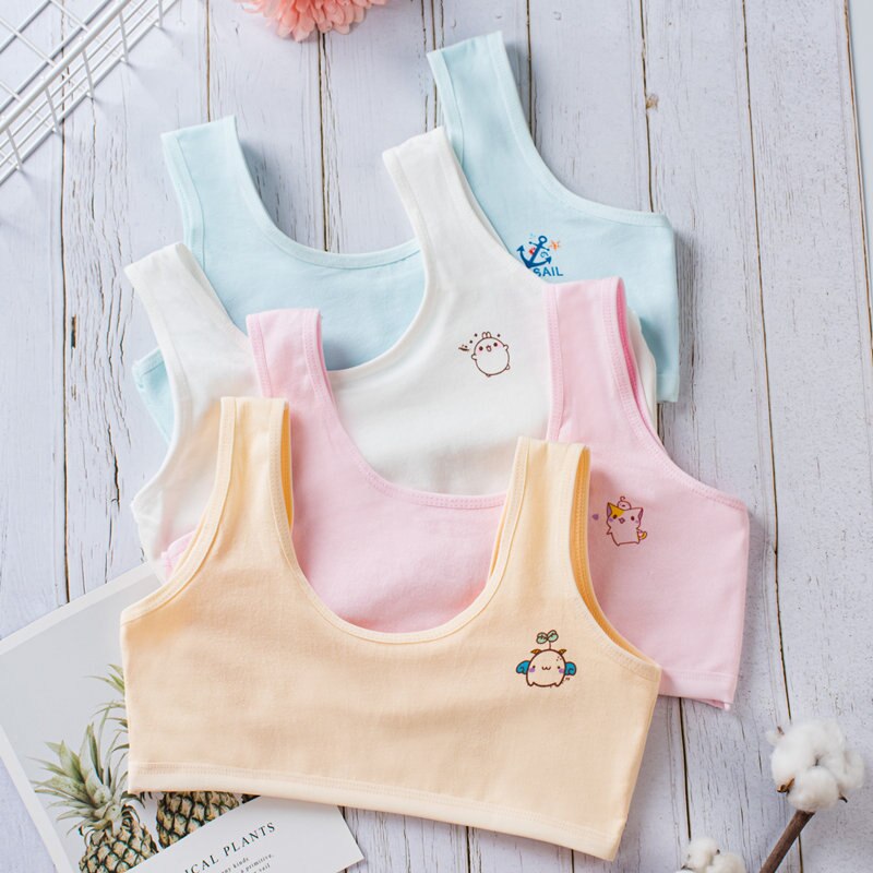 4 pcs Girls bra development period vest type cotto... – Grandado
