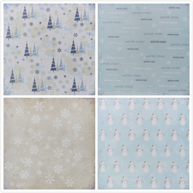 KSCRAFT 12pcs 6" Single-side Printed winter p... – Grandado