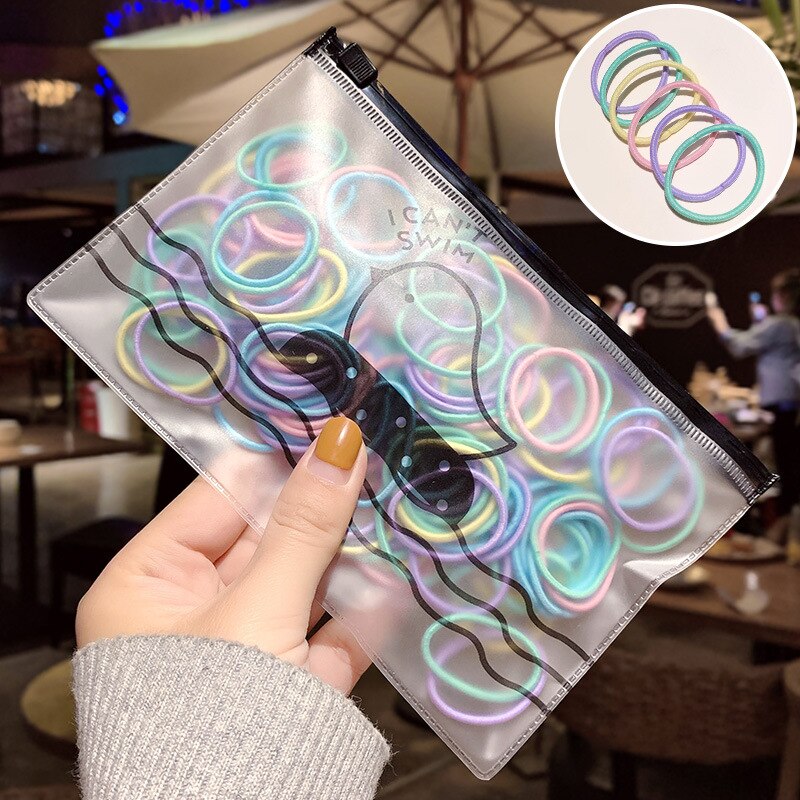 100PCS/Lot Girls Candy Colors 2.5CM Rubber Bands C... – Grandado