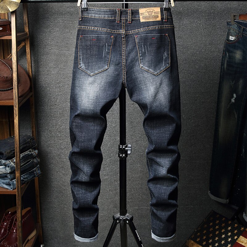 Men Simple solid color Ripped Casual Jeans streetw... – Grandado