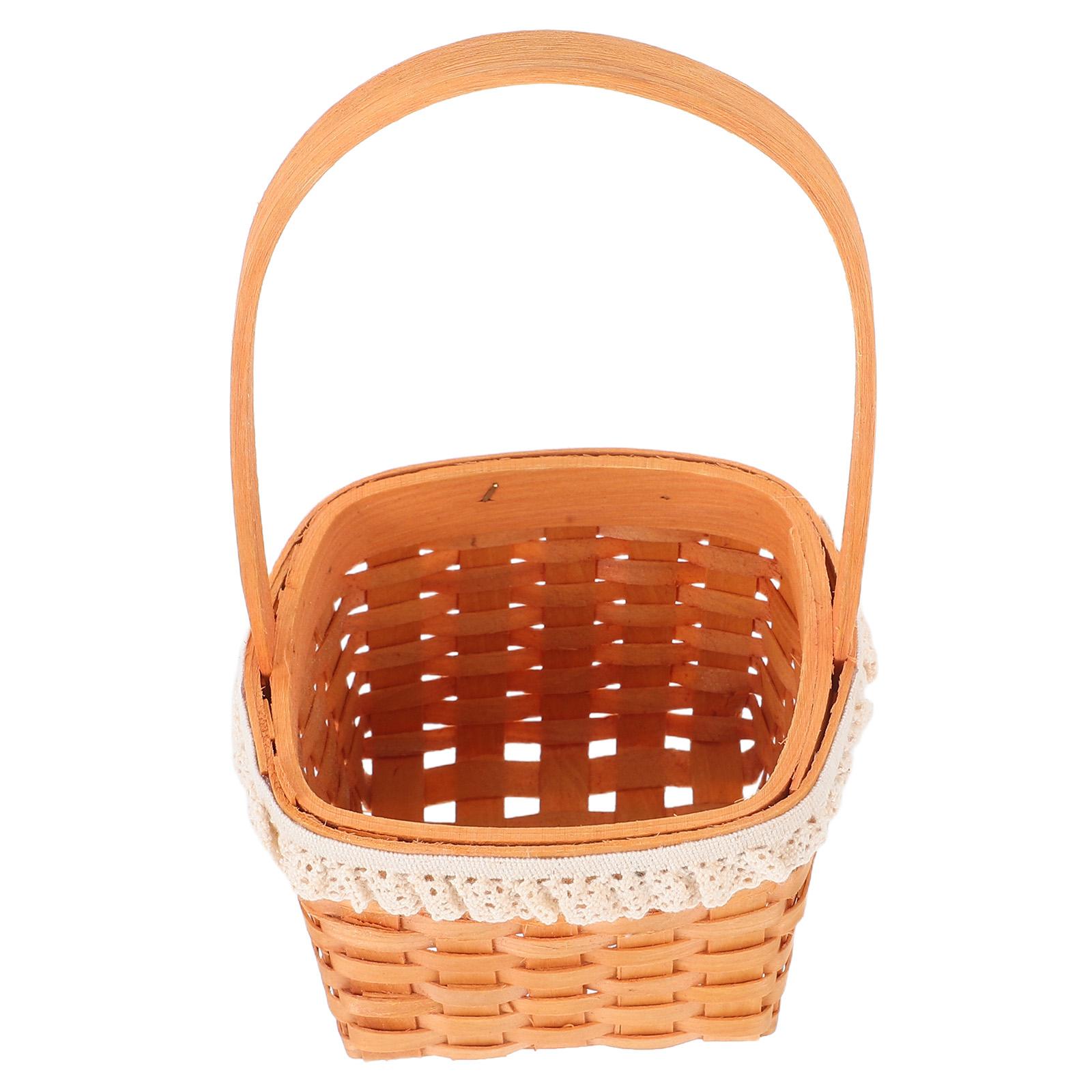 Mini Handmade Woven Flower Basket Wooden Egg Stora... – Grandado