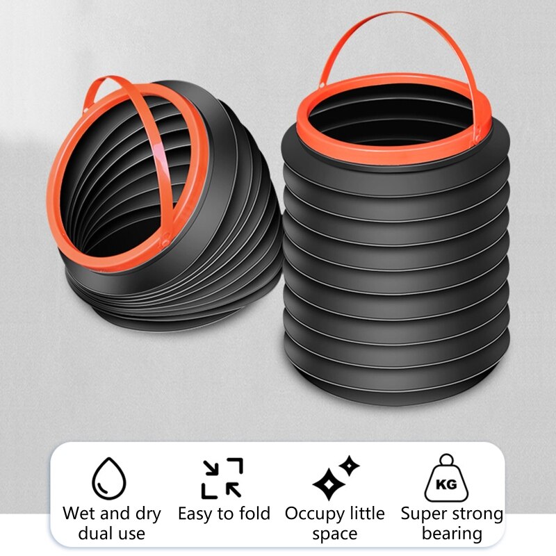 Portable Car Trash Bin Fishing Water Bucket 4L Spa... – Grandado