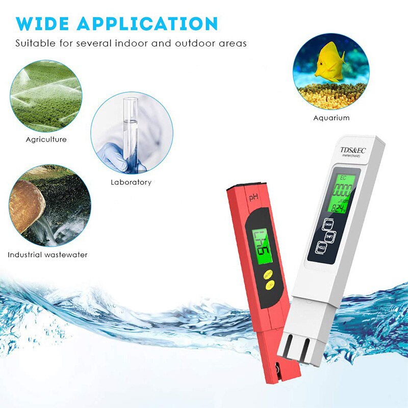 PH Meter, TDS Meter, EC and Temperature Meter 4 in... – Grandado