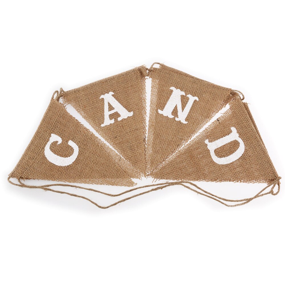 8 Uds CANDY BAR arpillera bandera Banner decoració... – Grandado