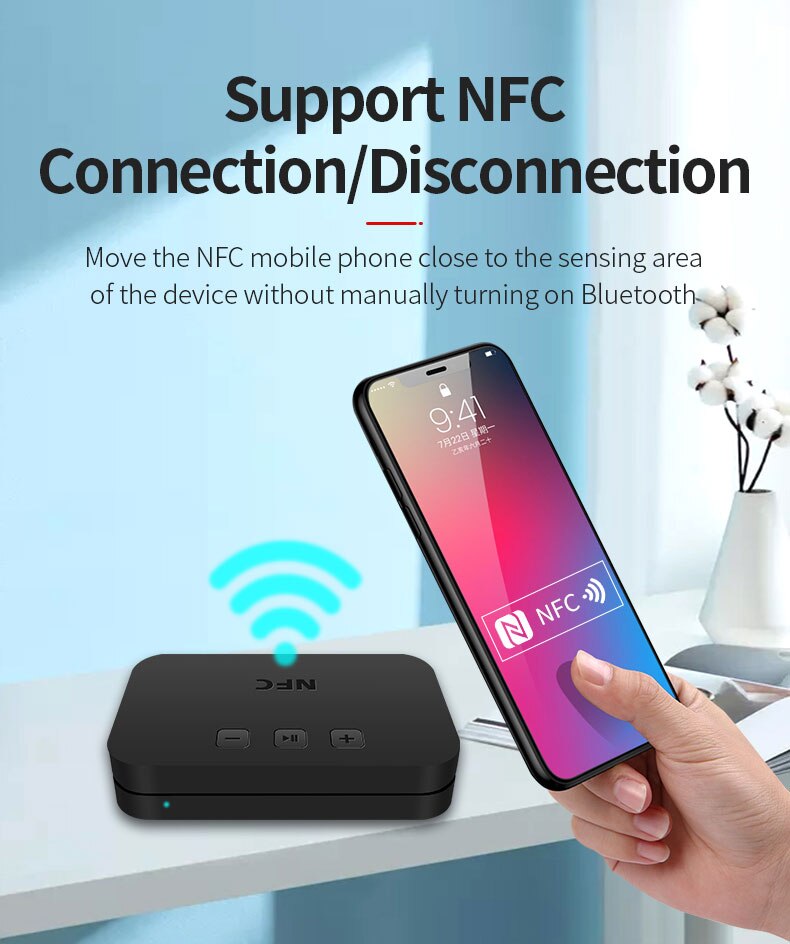 5.0 Bluetooth Receiver Smart NFC RCA AUX 3.5MM Jac... – Grandado