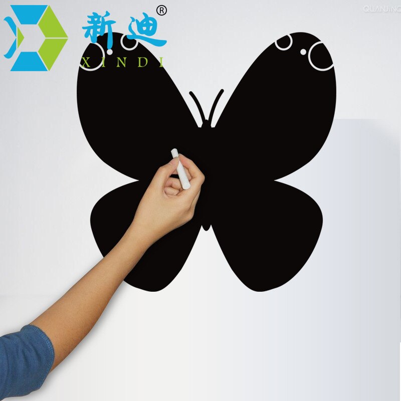 Irrotettava liitutaulu tarra musta perhonen lasten... – Grandado