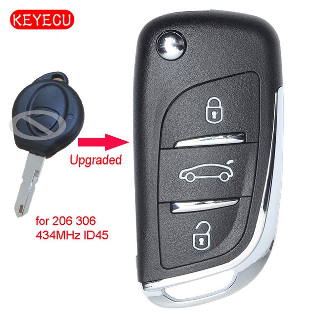 Keyecu Upgraded Flip Remote Control Fob 434MHz ID4... – Grandado