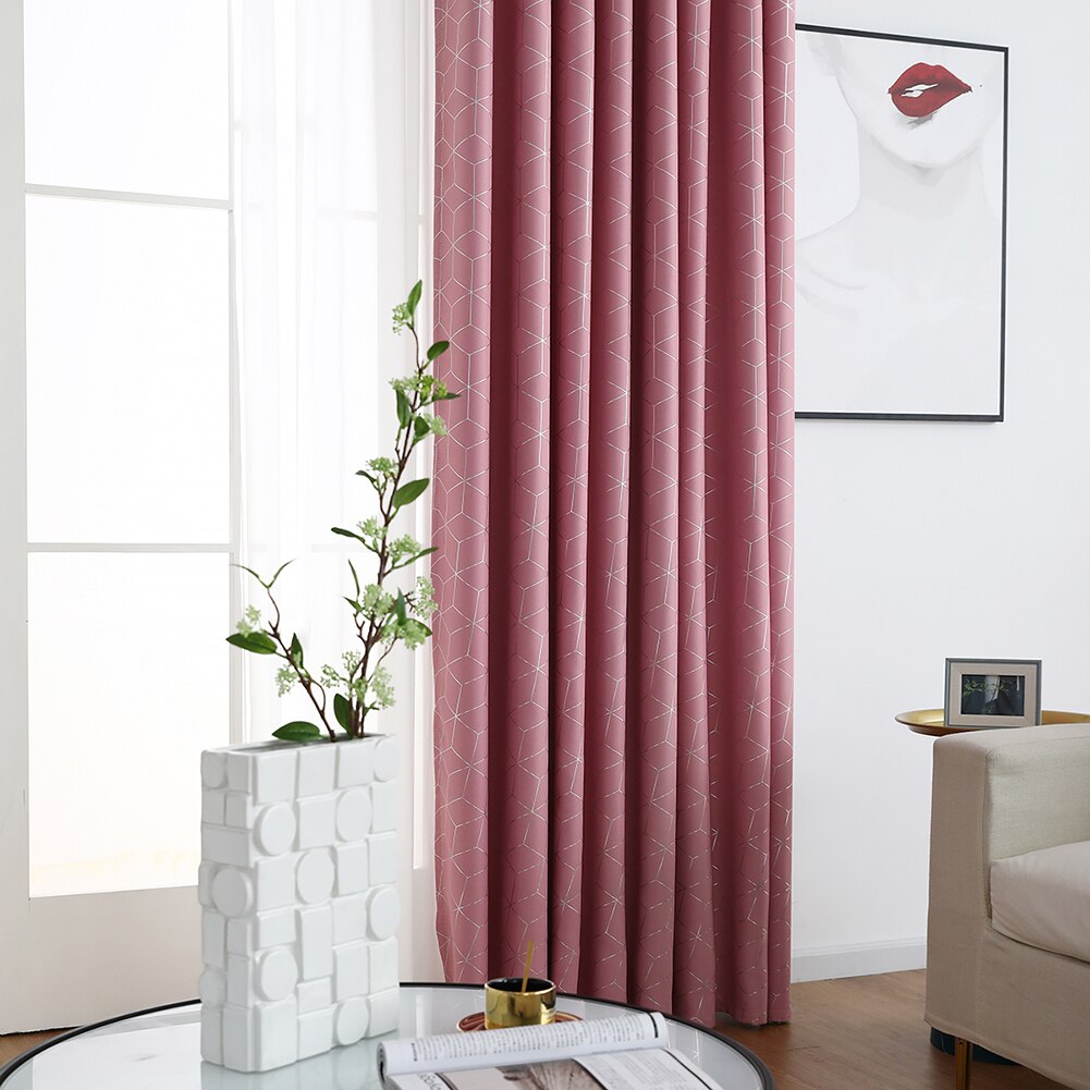 Sheer Geometric Pattern Silver Window Curtains Tul... – Grandado